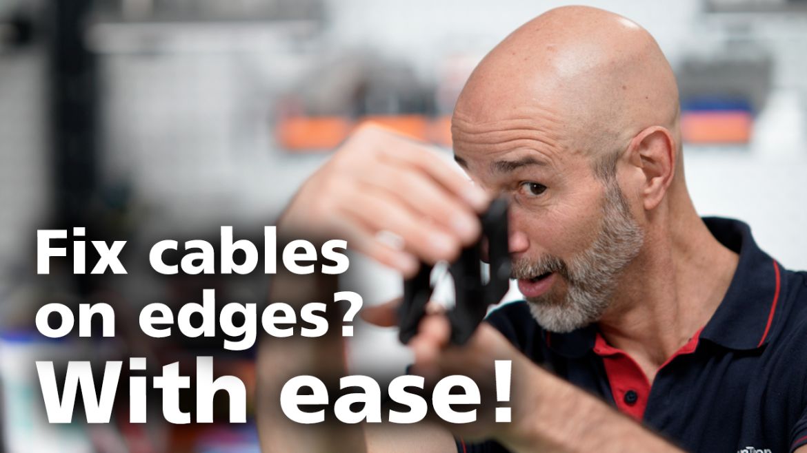 Edge clips: fasten cables without drilling