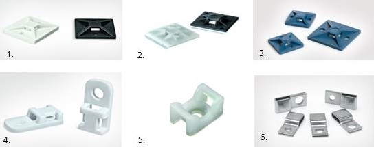 Cable tie mounts: self-adhesive fixing solutions