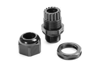 Cable glands: strain relief on electric wire connections