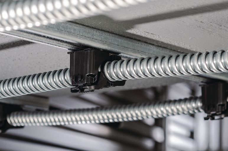 P-clamps for mounting wires, cables, hoses, pipes