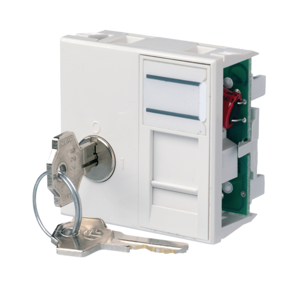 Alpha Snap Lockable PABX Voice Module ASVXKB-LOC/WH (852-00104)