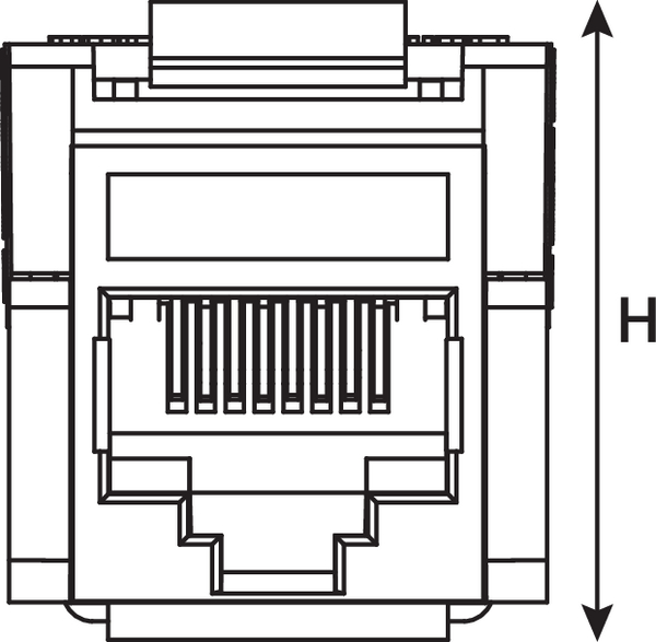 Keystone Jacks RJ45FC3-BLK (852-25016)