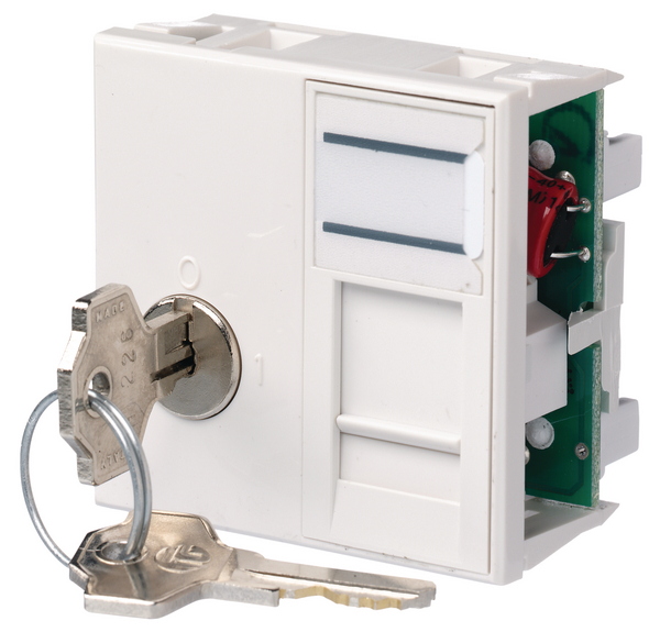 Lockable Outlets AS08KBC5E-LOC/WH (852-05245)
